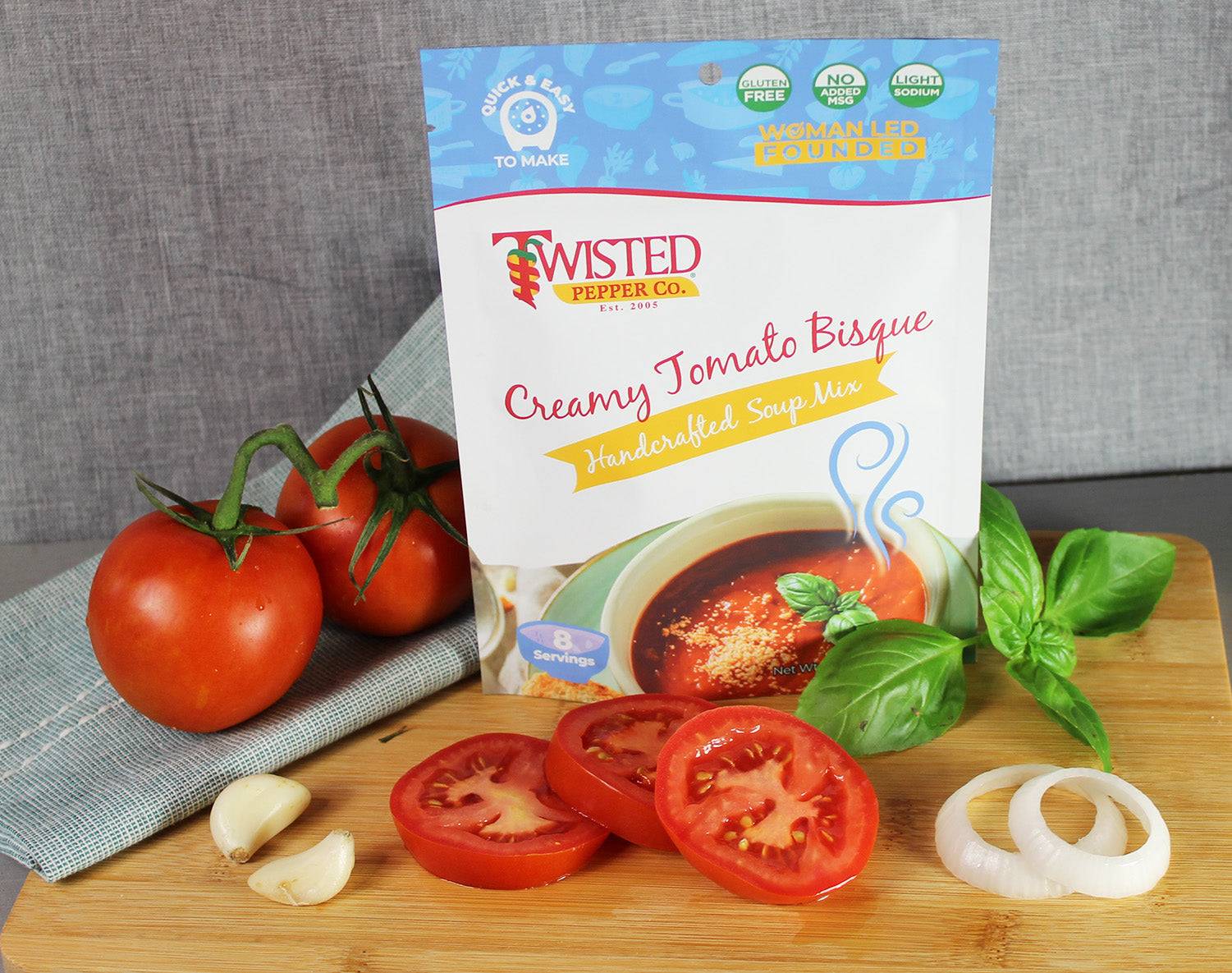 Creamy Tomato & Basil Bisque Soup Mix, Gluten & MSG Free - Twisted ...