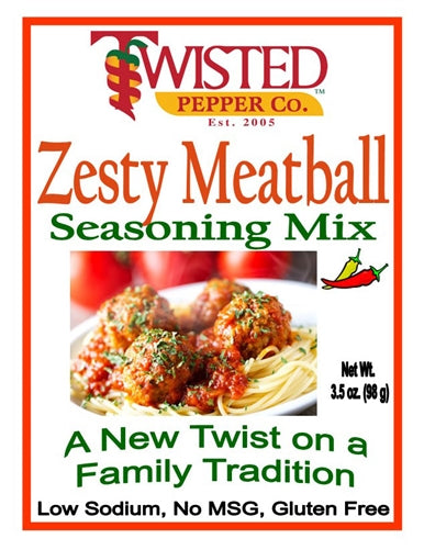 Zesty Meatball Seasoning by Twisted Pepper Co.